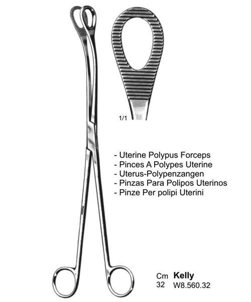 Kelly Uterine Forceps – B.Webber & Co.